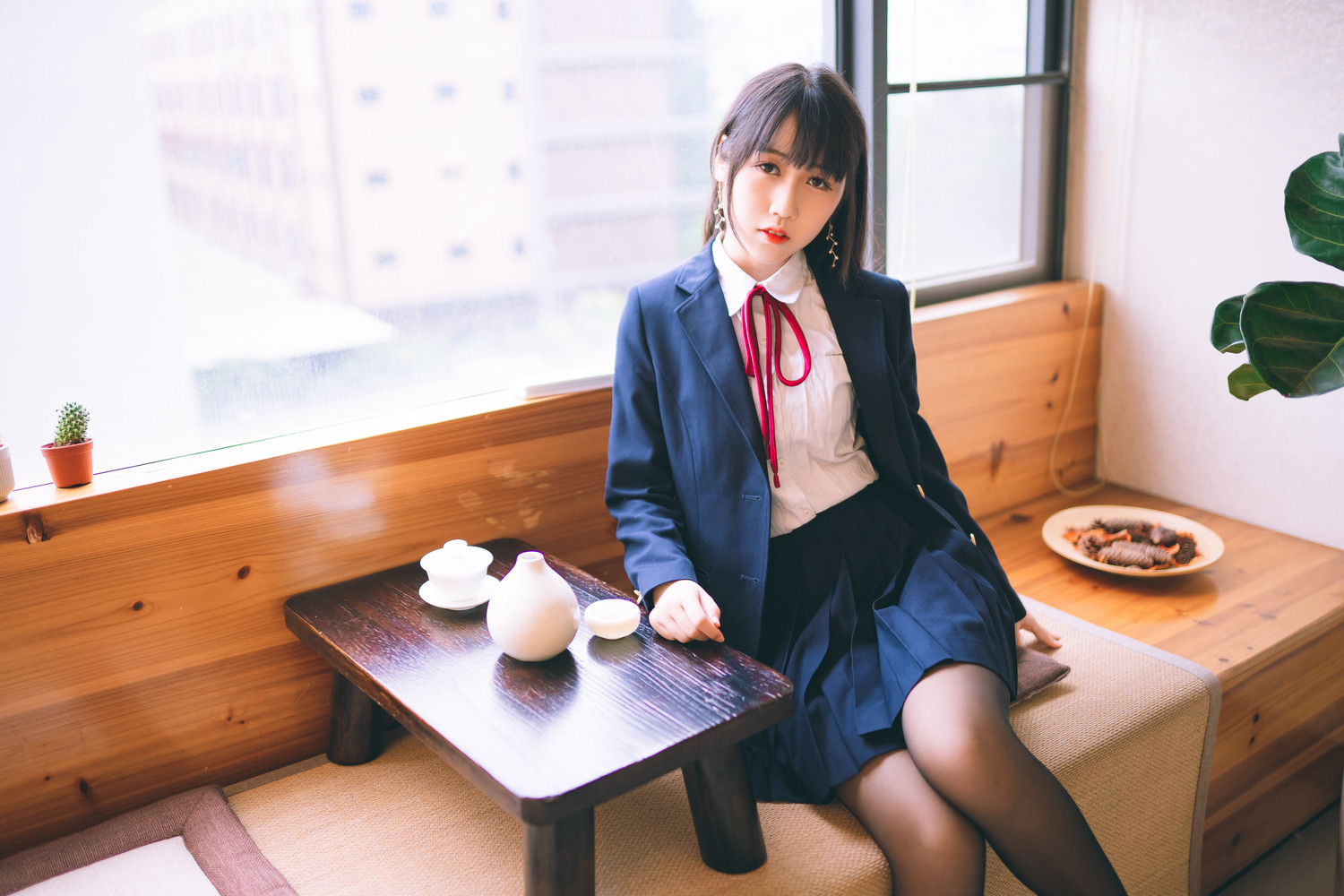 不呆猫 – 黑丝西装JK [64P] – 热力图