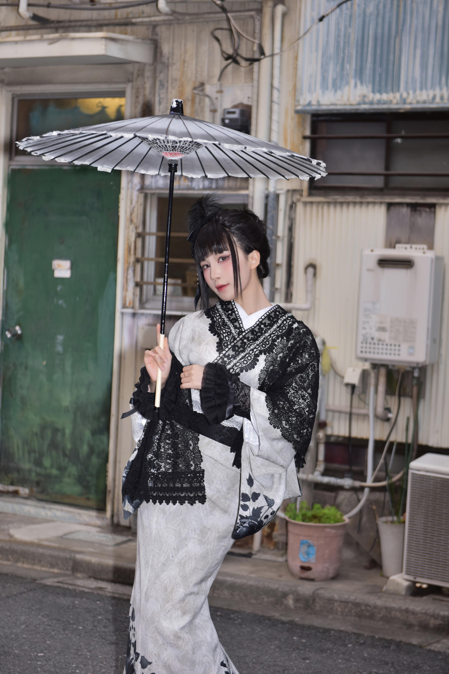 水淼aqua Black Lace Kimono [70P-98MB] – 热力图