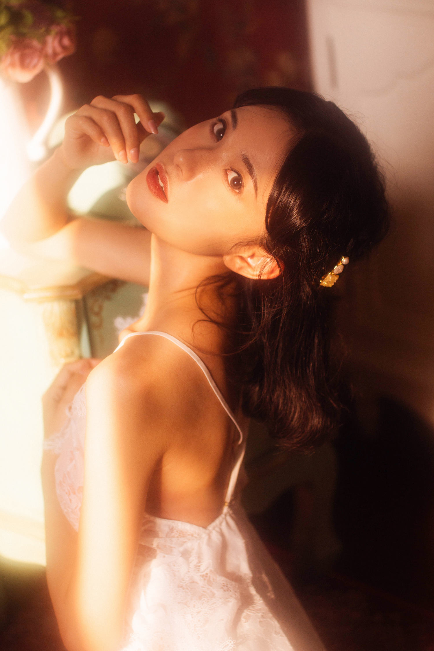 AAAyu阿玉 – 白色透光连衣裙 [25P] – 热力图